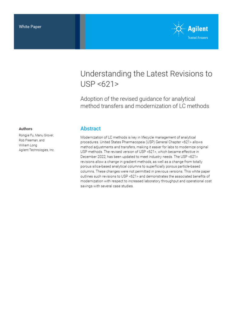 WP Usp 621 5994 6618en Agilent | PDF | High Performance Liquid ...