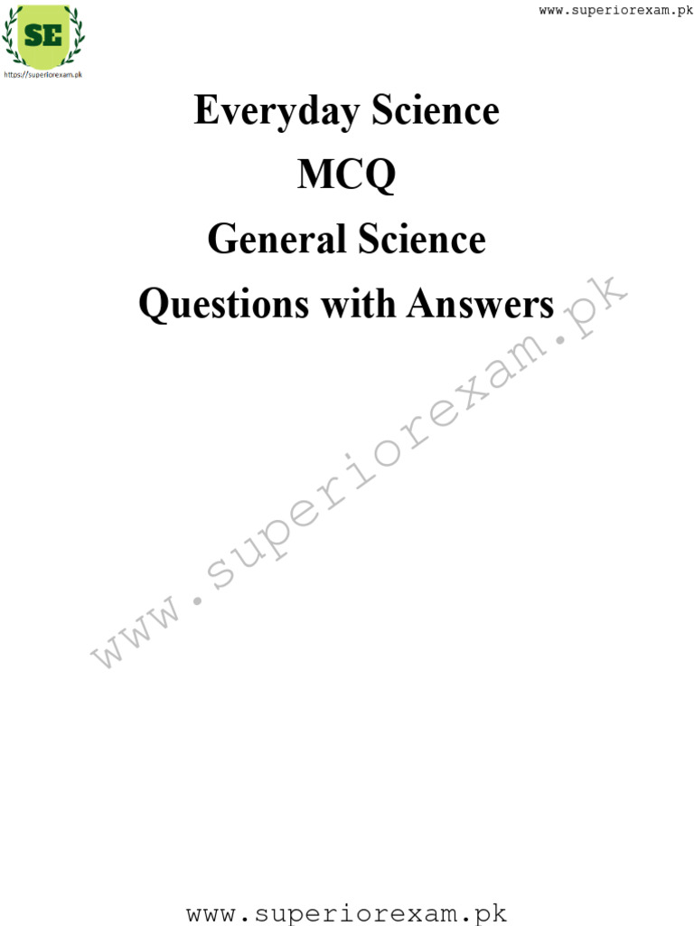 Science MCQs for Exam Prep | PDF | Rock (Geology) | Oxide