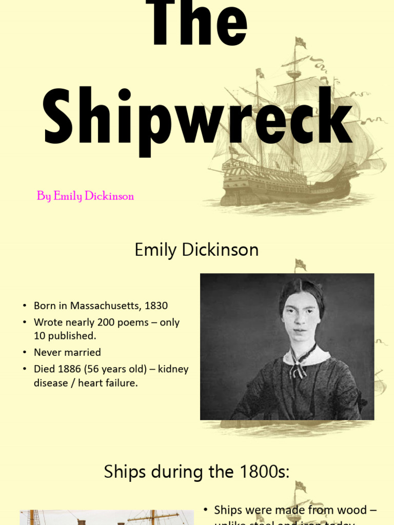 Emily Dickinson's "The Shipwreck" Analysis | PDF | Foreign Language ...