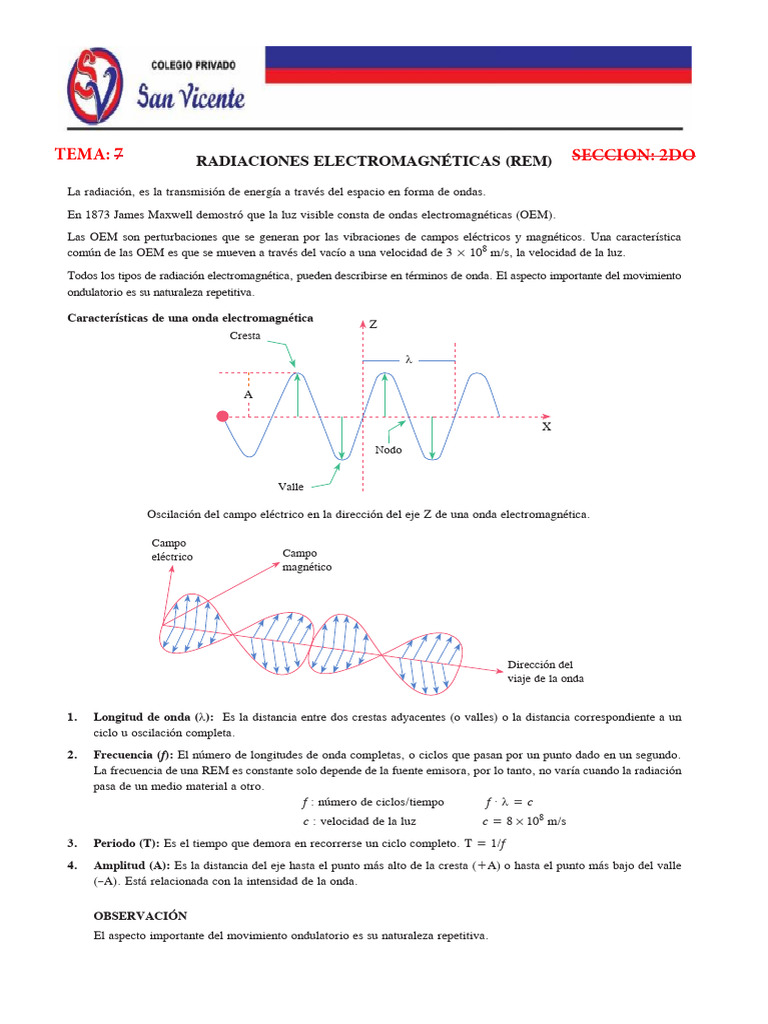 Radiaciones Electromagnéticas | PDF | Radiación electromagnética ...