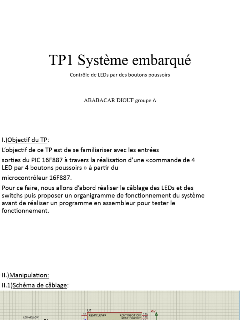 Diouf Ababacar GE TP1 Systémes Embarqués - Zip | PDF | Informatique ...