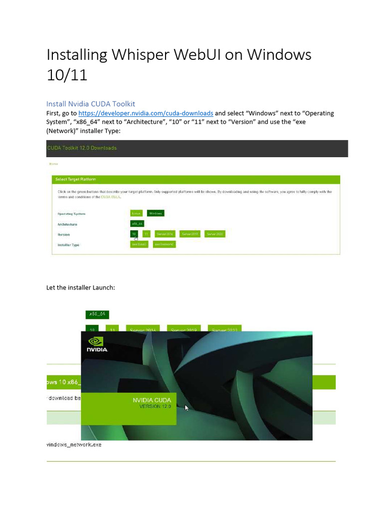 Installing Whisper WebUI On Windows 10 - Web | PDF | Installation (Computer Programs ...