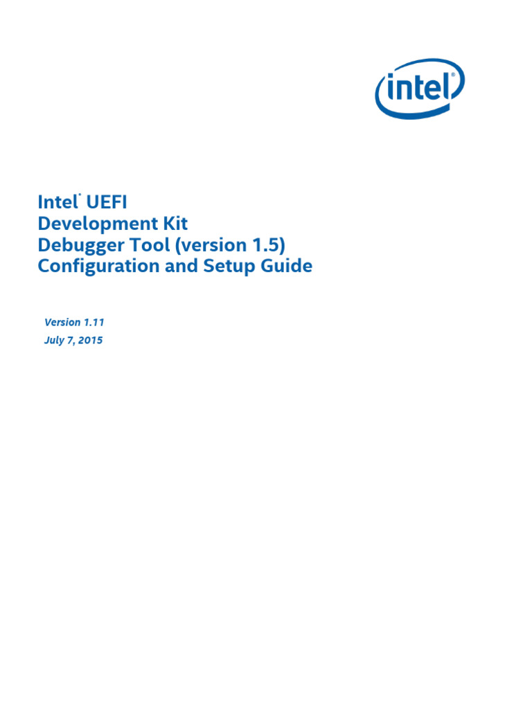 Intel® UEFI Development Kit-Debugger-Tool-User-Manual-V1-5 | PDF | Microsoft Windows | Linux