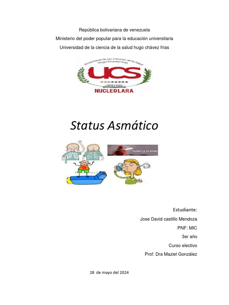 Clasificación del Status Asmático Infantil | PDF | Asma | Alergia