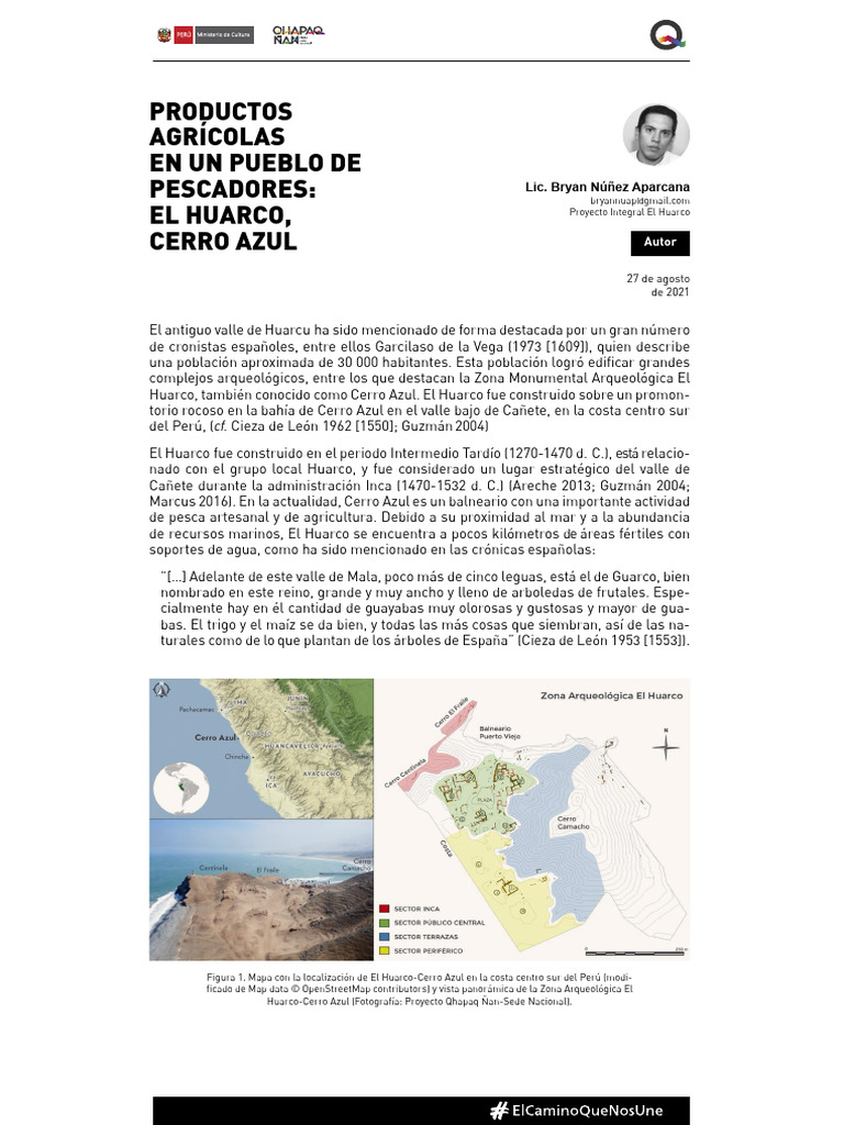 Productos Agricolas El Huarco | PDF | Agricultura | Imperio Inca