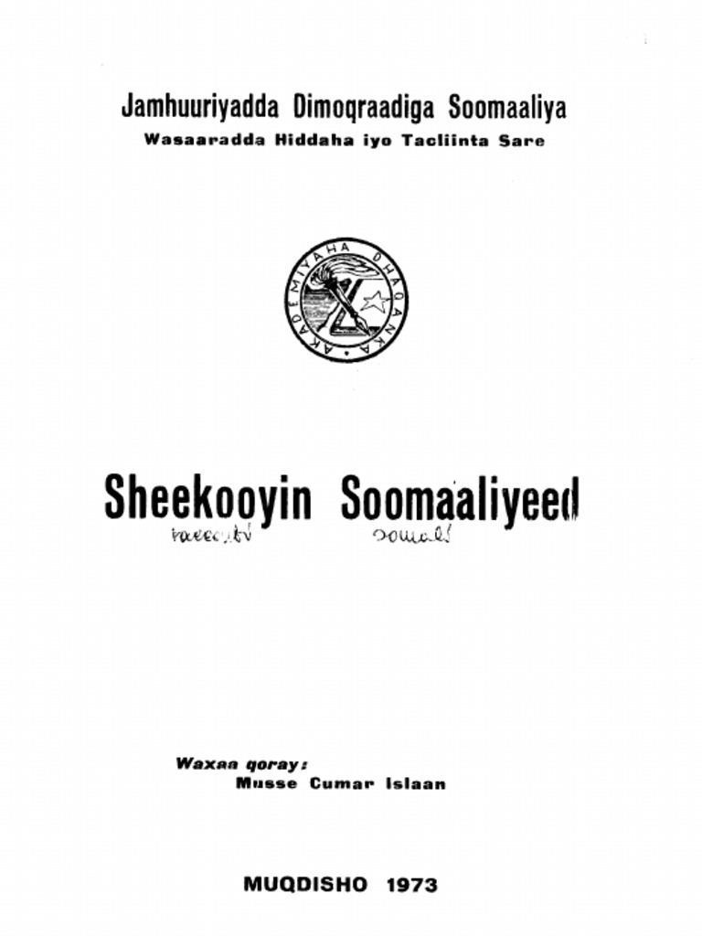 Sheekooyin Soomaaliyeed PDF | PDF