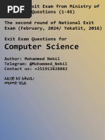 Degree Exit Exam Sample Questions | PDF | Pointer (Computer Programming ...