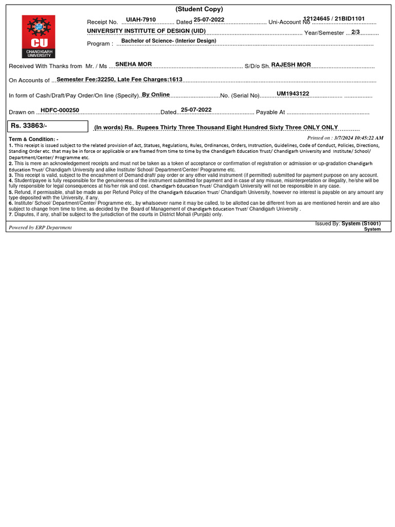 ReceiptPrint UIAH-7910 | PDF | Payments | Receipt