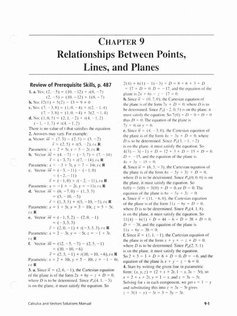 MCV4U Chapter 9 Solutionsg | PDF