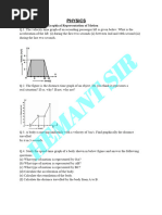 Distance and Displacement Worksheet | PDF | Science & Mathematics