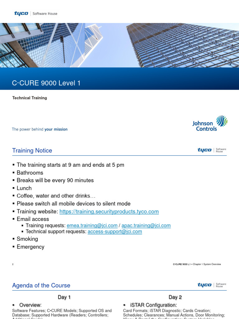 Technical Training CCURE 9000 - Chapter 1 Overview v2.90 | PDF | Databases | Server (Computing)