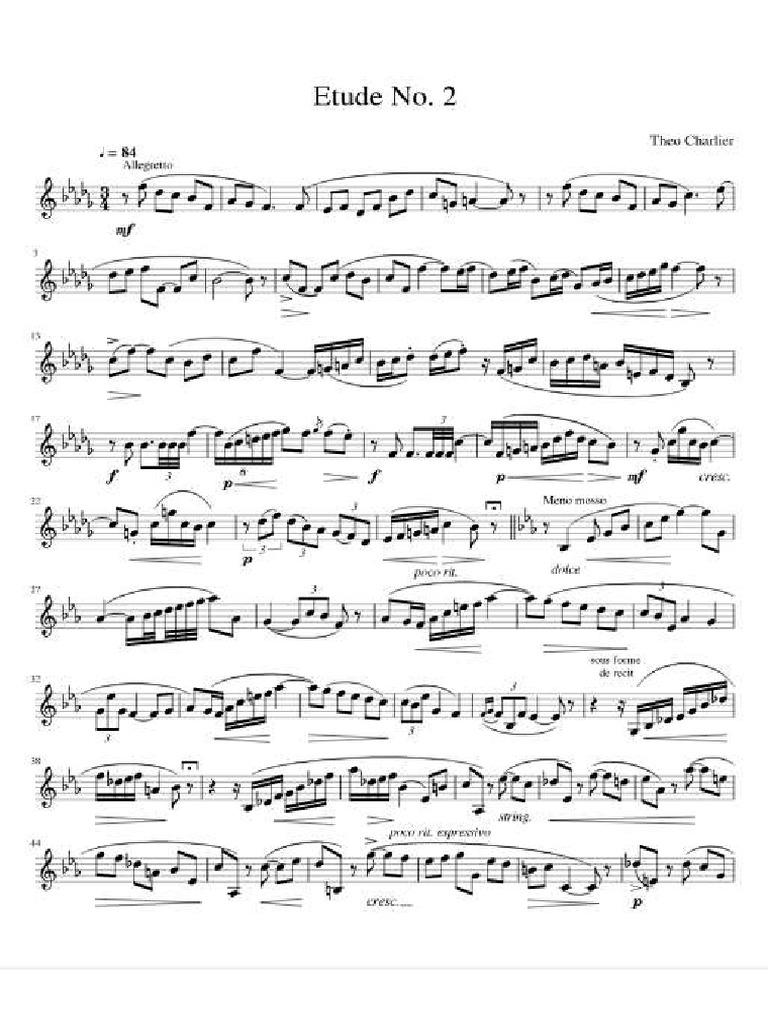 1 ETUDE No. 2 Theo Charlier | PDF