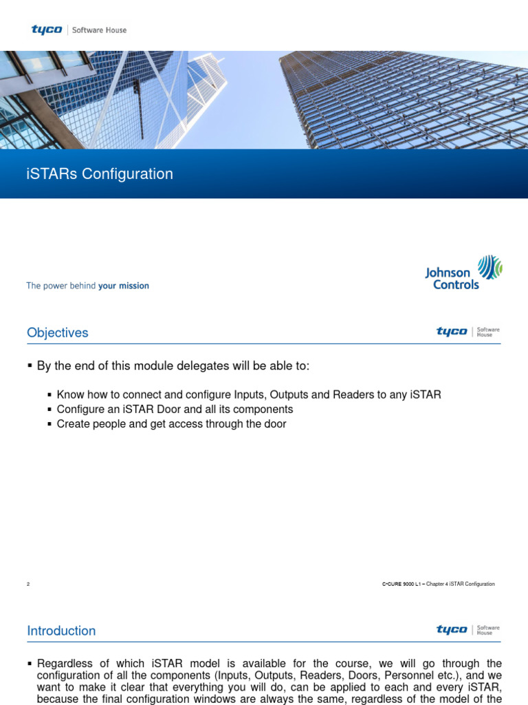 Technical Training CCURE 9000 - Chapter 4 iSTAR Configuration v2.90 ...