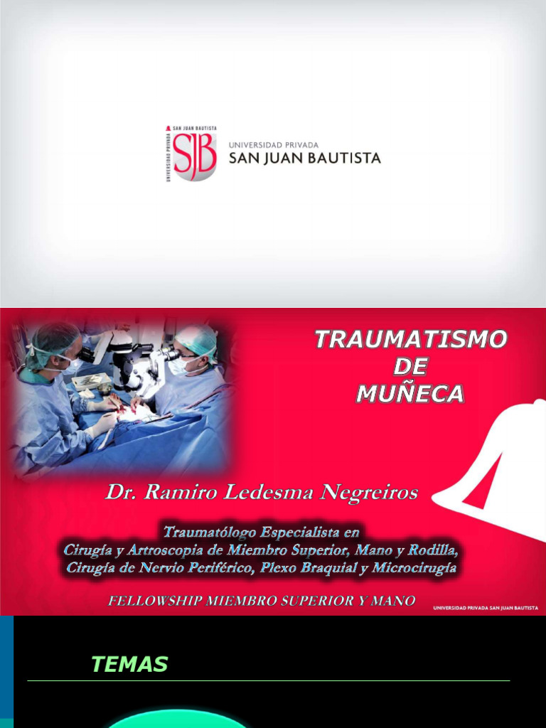 Traumatismo de Muñeca PDF | PDF | Traumatologia | Medicina