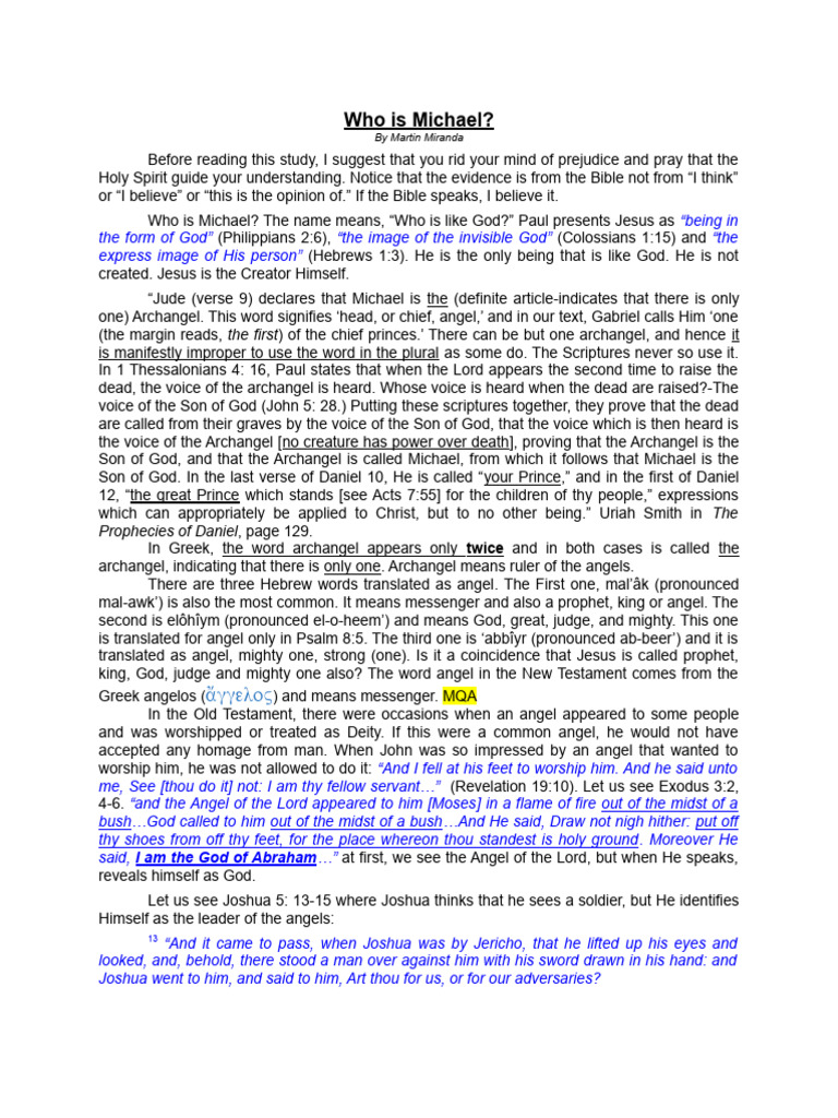 Who Is Michael | PDF | Angel | Archangel