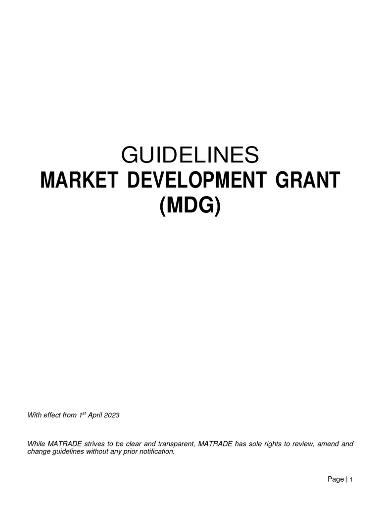MDG Guideline 2023 Mei 2023 | PDF | Small And Medium Sized Enterprises ...