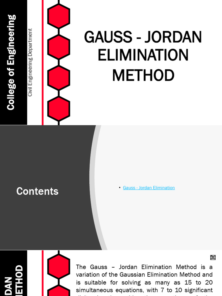 Gauss-Jordan Elimination Explained | PDF | Matrix (Mathematics) | Linear Algebra