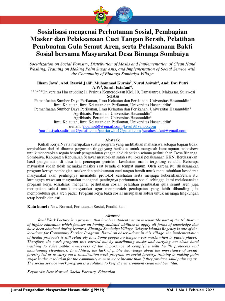 CONTOH Jurnal Kelompok KKN | PDF