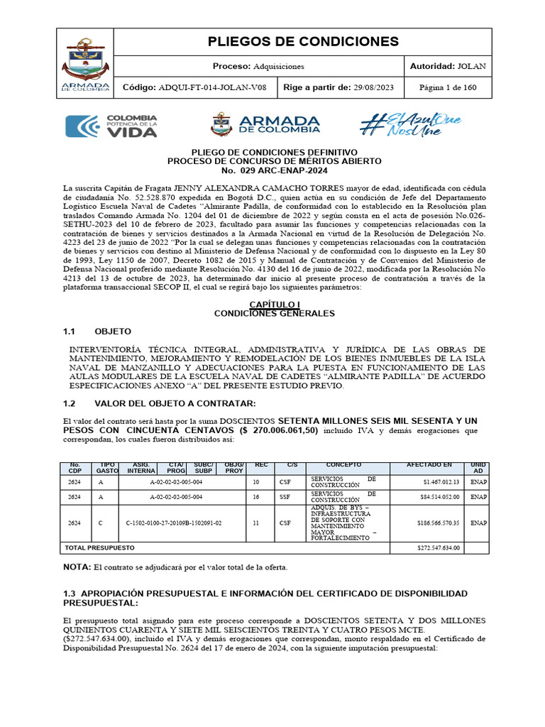 Pliegos de Condiciones Definitivo Interventoria | PDF | Pequeñas y medianas empresas