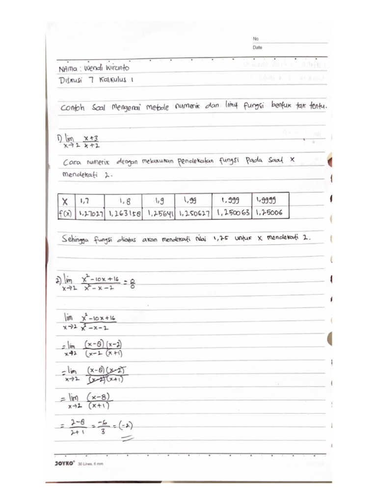 Diskusi 7 Kalkulus Wendi Done | PDF
