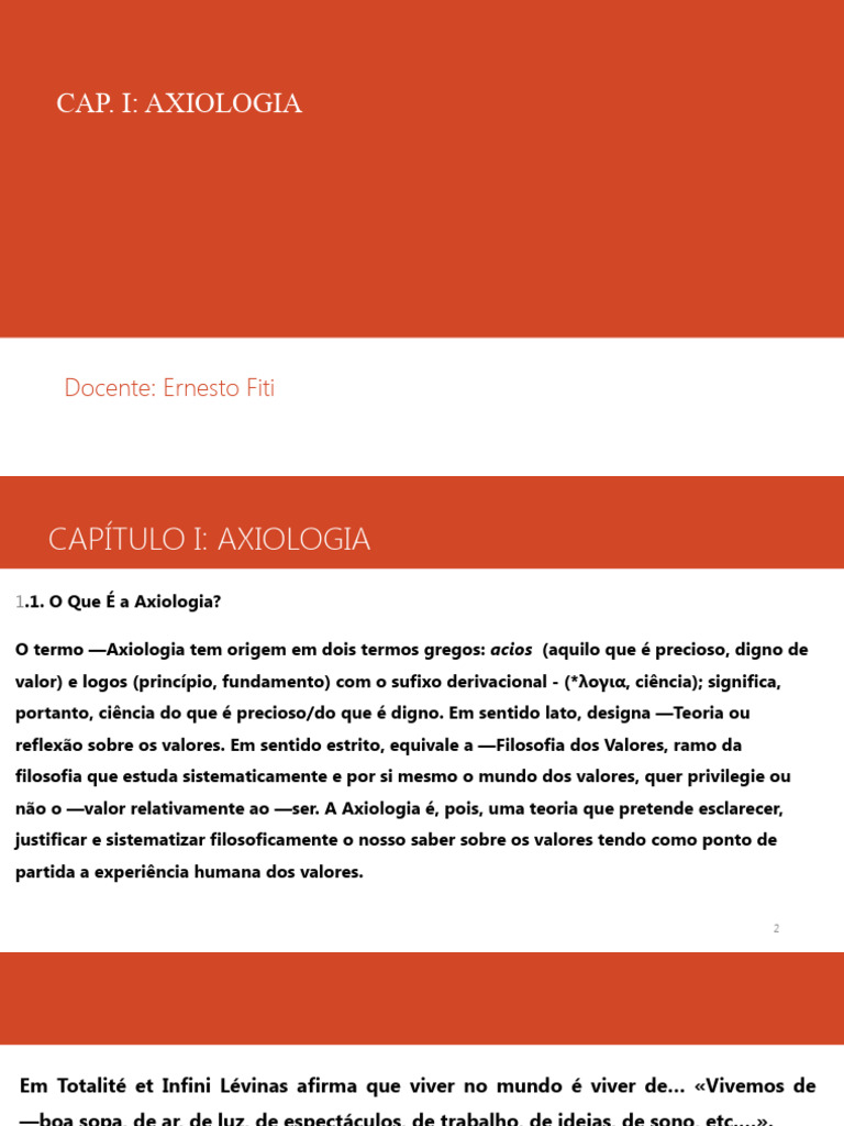 Introdução à Filosofia dos Valores | PDF | Axiologia | Experiência
