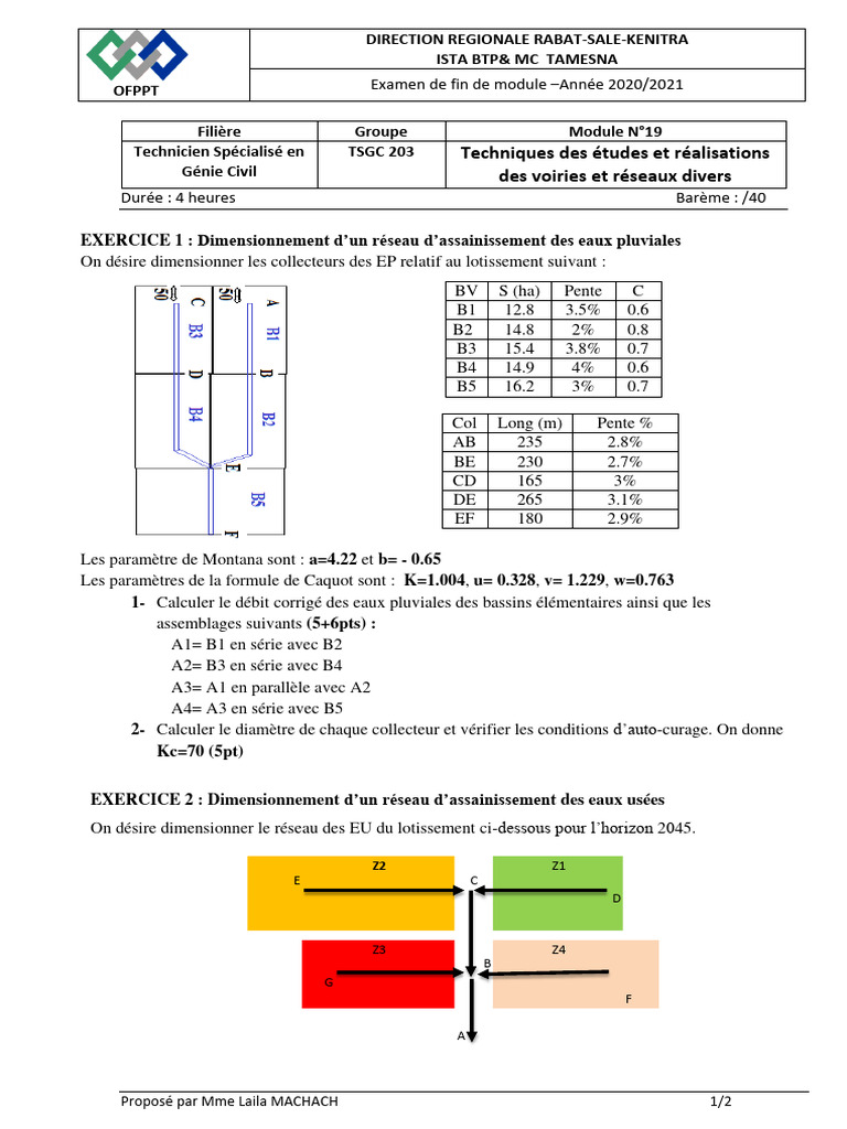 Examen TSGC 203 : Dimensionnement Réseaux | PDF