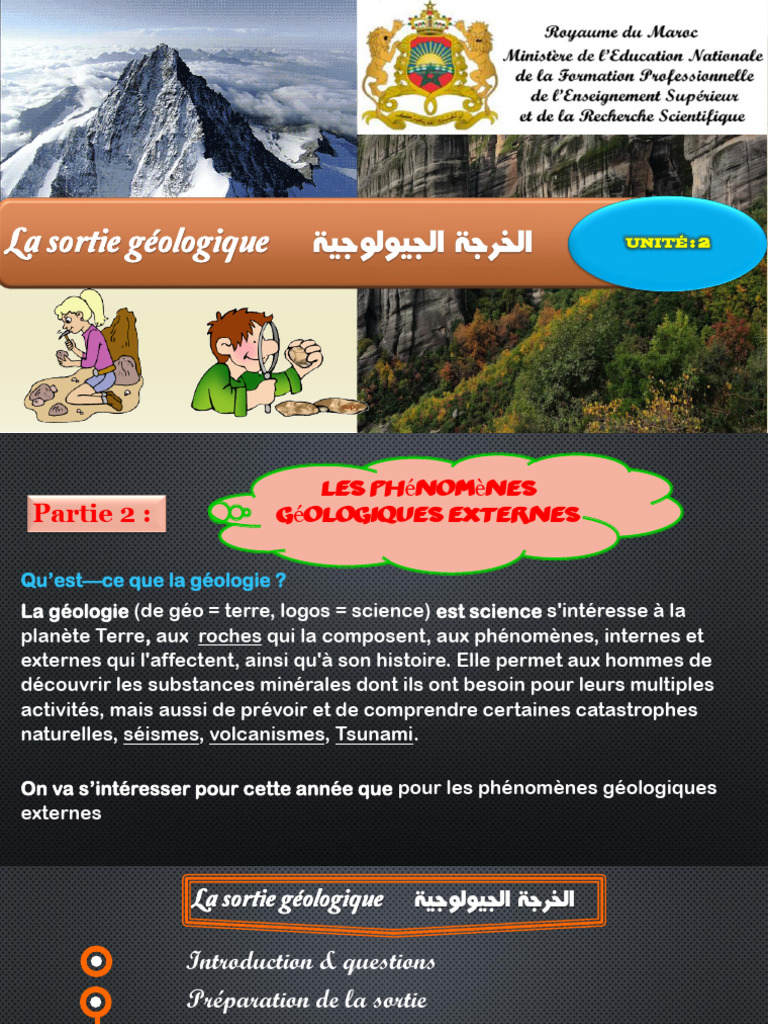 Guide de sortie géologique et topographie | PDF | Géologie | Altitude