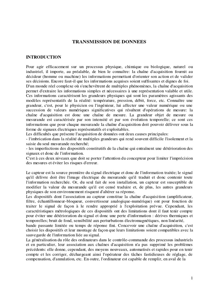 Automatisme 2 Partie I Pdf Capteur Cache Informatique