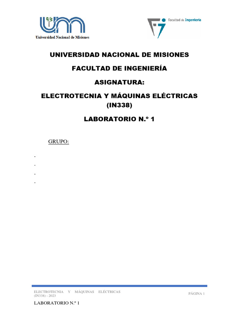 Laboratorio N°1 - EYME 2023 | PDF | Ingenieria Eléctrica | Motores