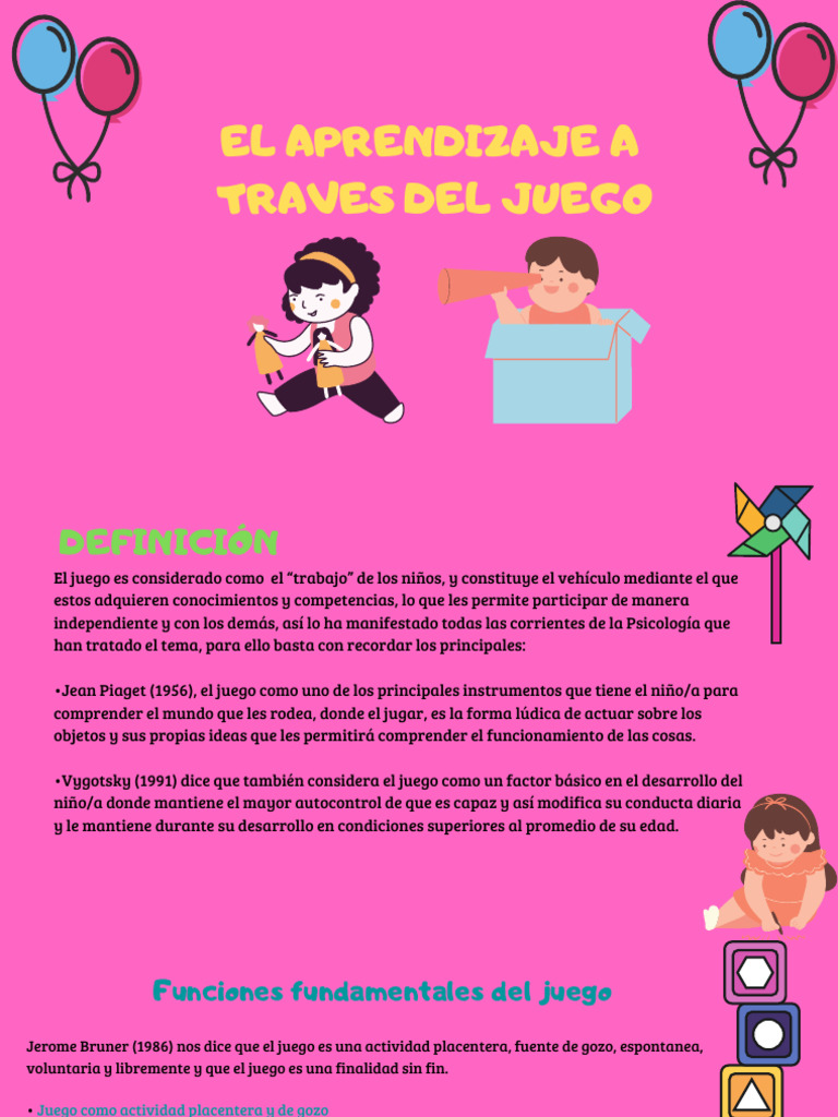 El Aprendizaje A Traves Del Juego Pdf Aprendizaje Motivación 