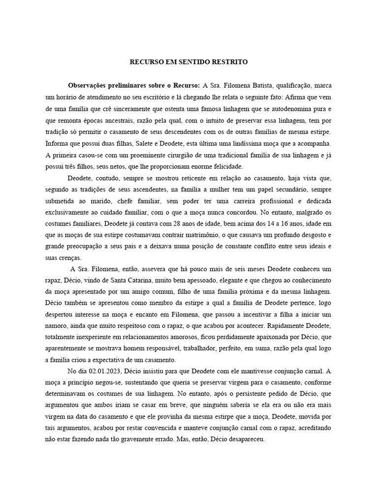 10.recurso em Sentido Restrito | PDF | Crimes | Crime e Violência