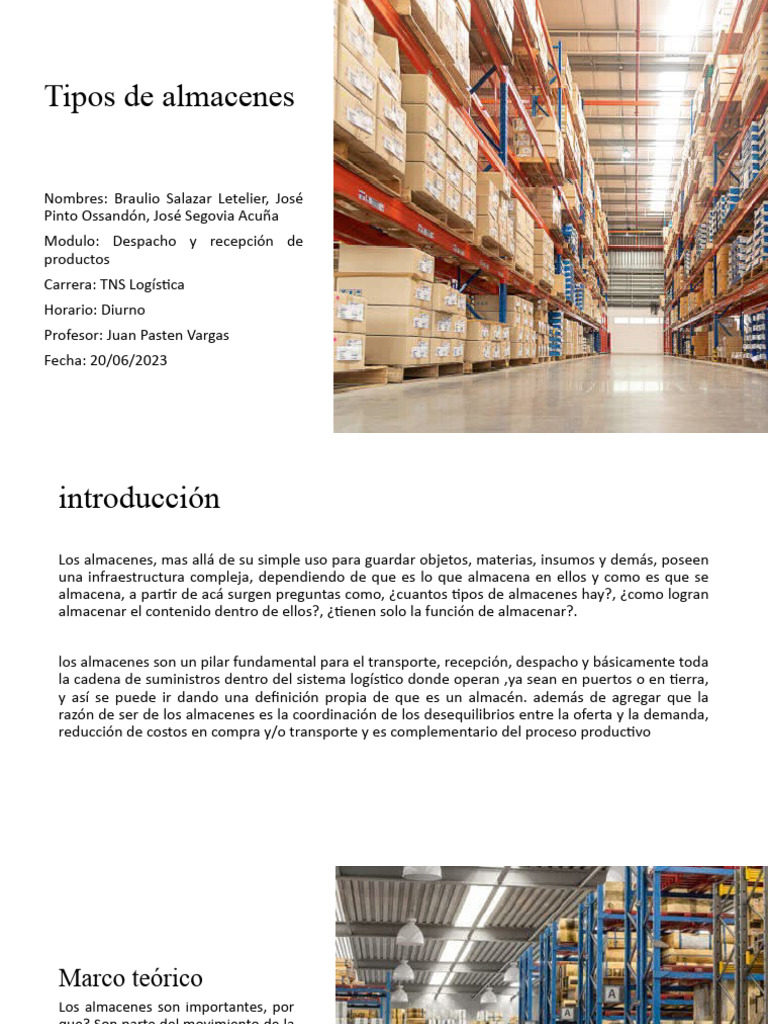 Tipos de Almacenes FINAL | PDF | Almacén | Logística