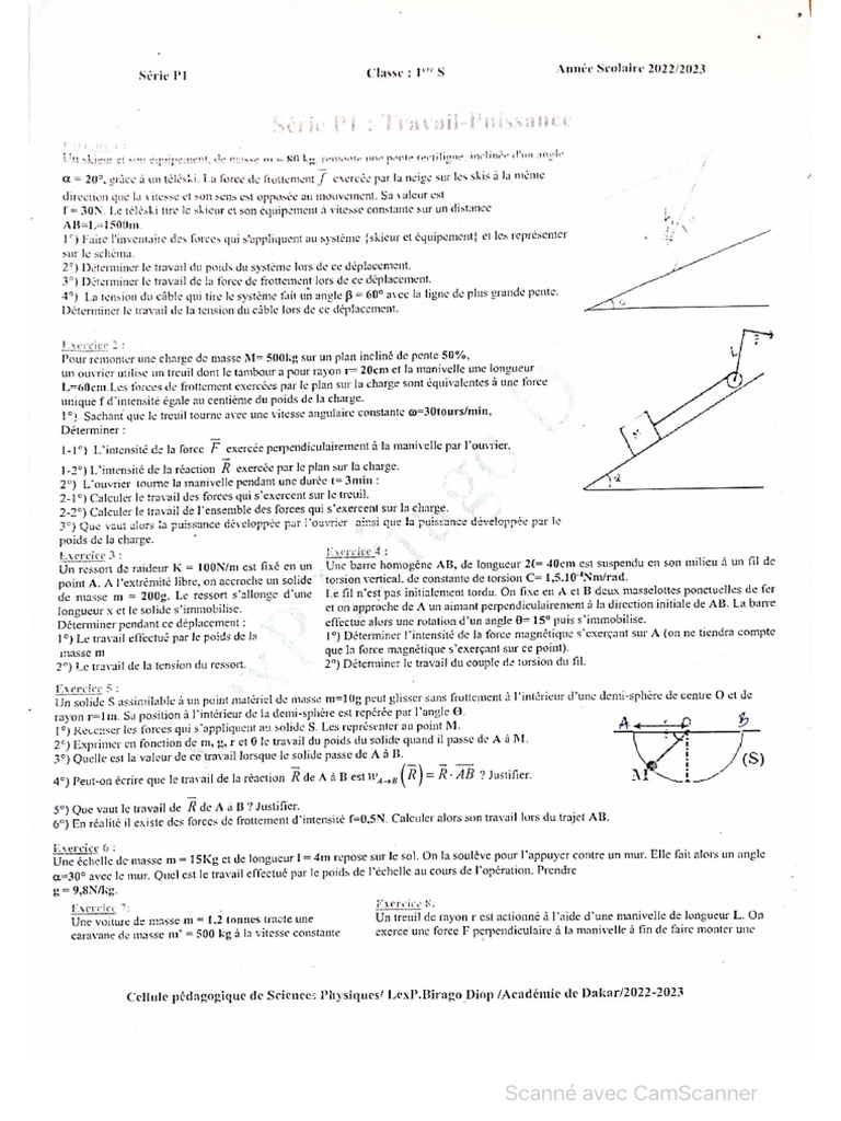 SERIE P1 Travail Et Puissance LEPBD | PDF