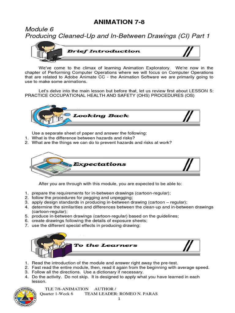 7-8 TLE Animation Week 6 | PDF | Icon (Computing) | Computing
