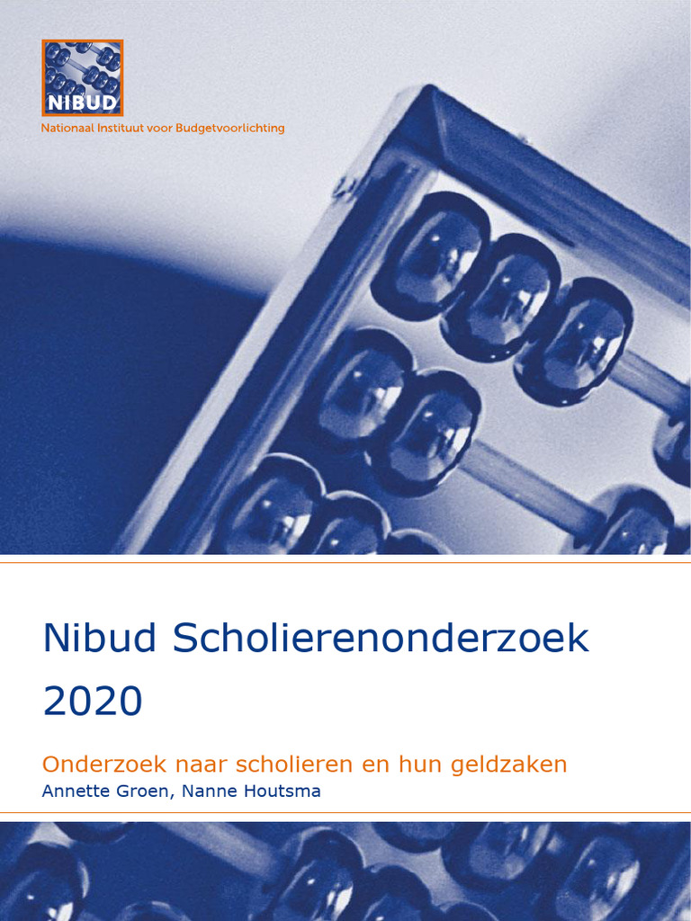 Nibud Scholierenonderzoek 2020 | PDF