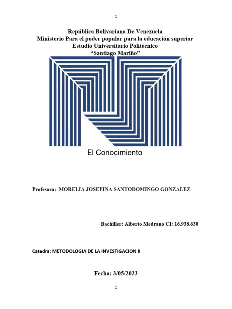 METODOLOGIA DE LA INVESTIGACION Primera | PDF | Conocimiento | Experiencia