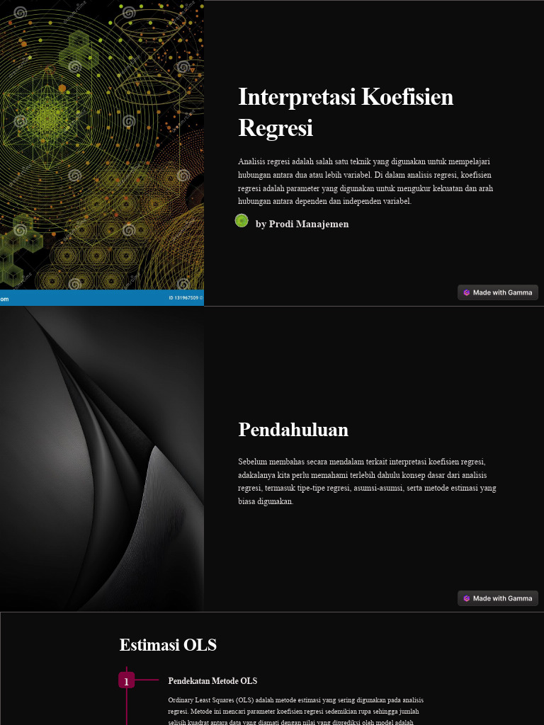 Interpretasi Koefisien Regresi | PDF