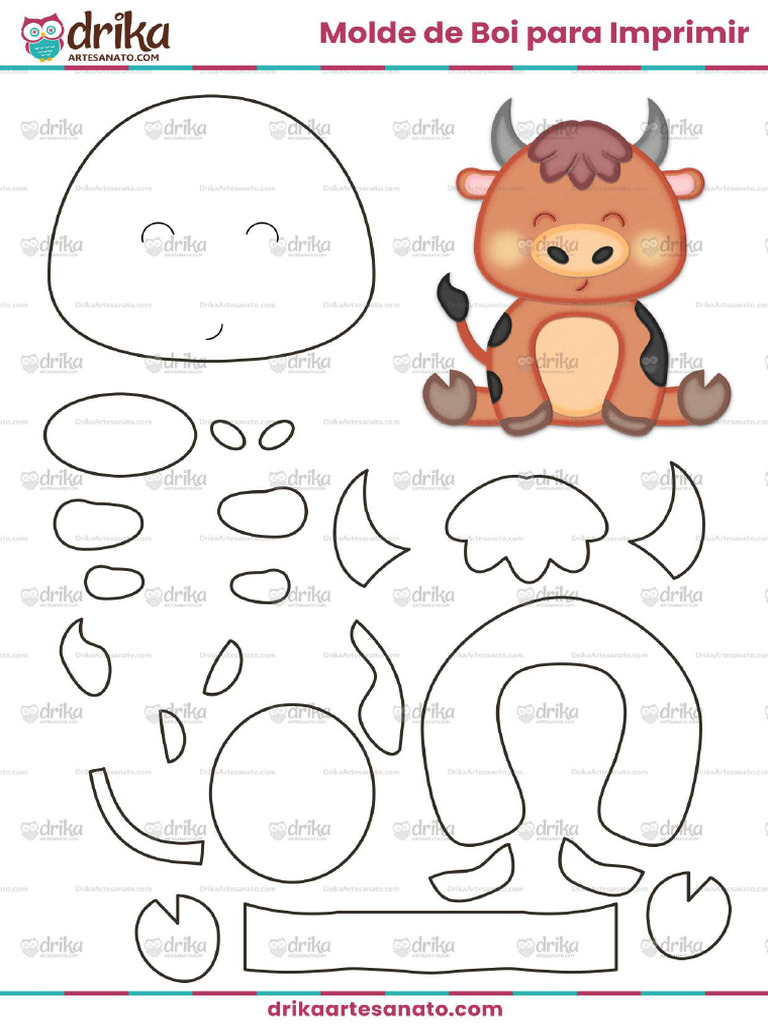 Molde de Boi para Imprimir m1 | PDF