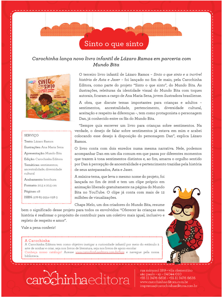 Livro Infantil de Lázaro Ramos | PDF | Livros