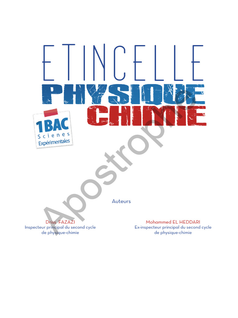 Physique-Chimie 1ère Bac : Cours et Exercices | PDF | Lumière | Réfraction