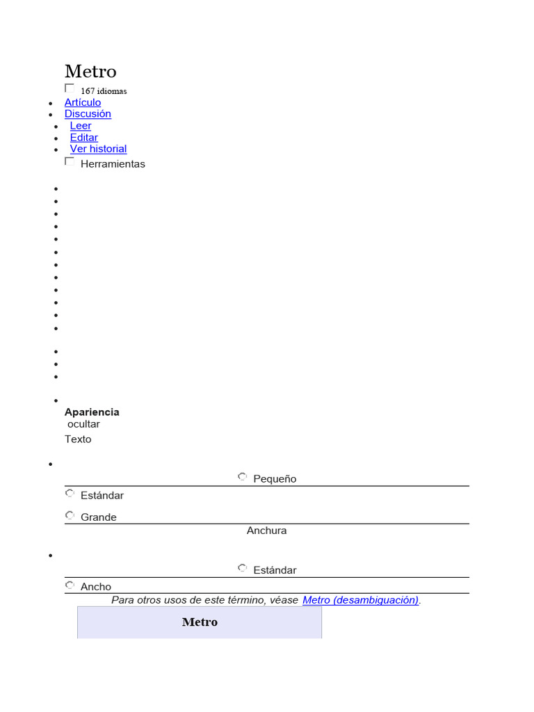 Metro | PDF | Metro | Metrología