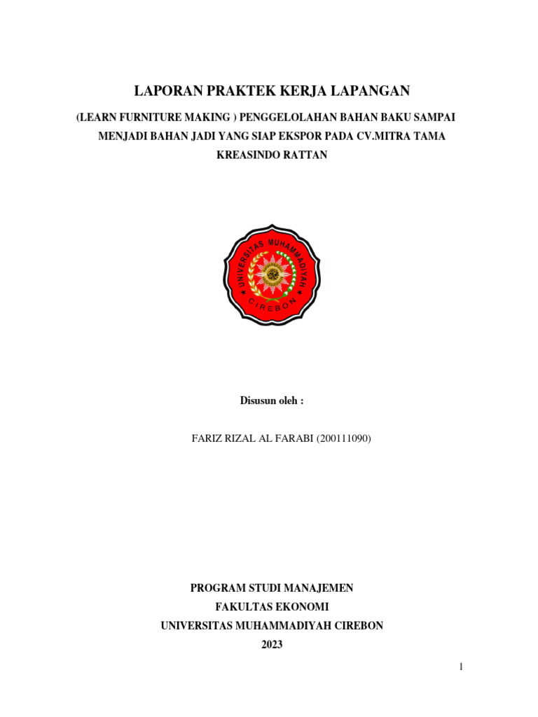Laporan Magang Fariz | PDF