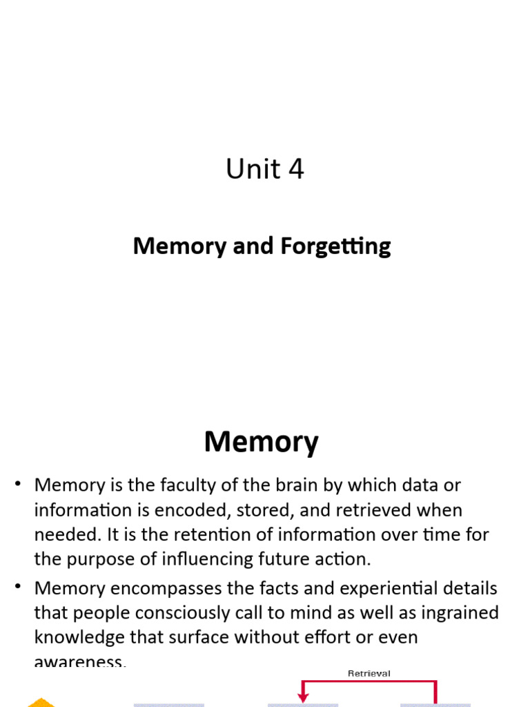 Chapter 4 Memory | PDF | Memory | Recall (Memory)