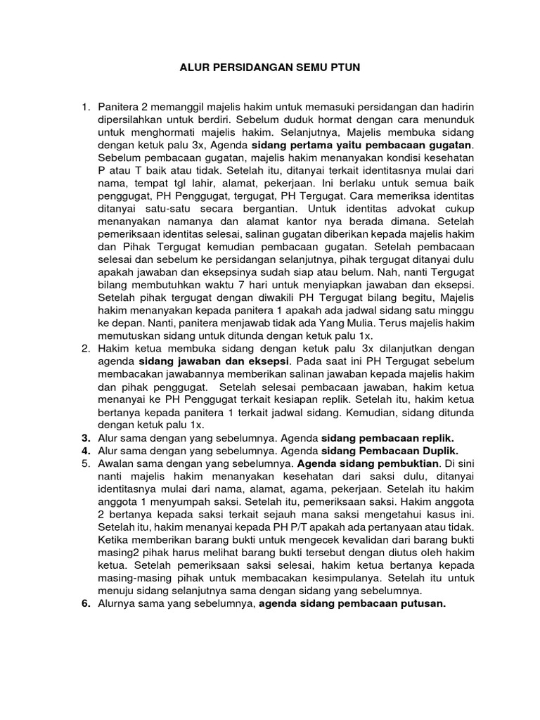 Alur Persemu Ptun | PDF | Hukum