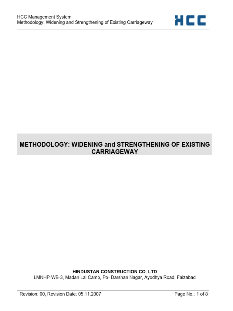 Methodology | PDF | Specification (Technical Standard) | Road