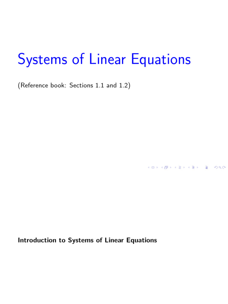 LA 1 LinearSystems | Download Free PDF | System Of Linear Equations ...