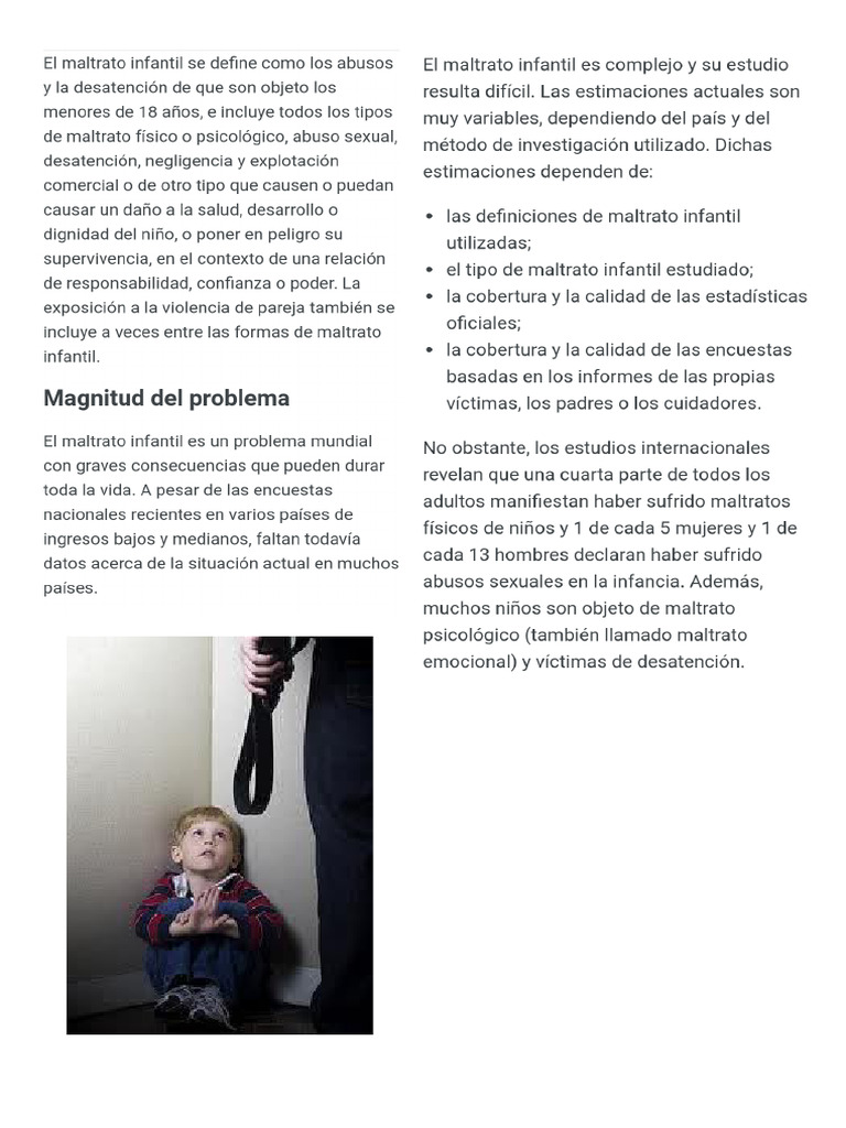 Maltrato Infantil | PDF