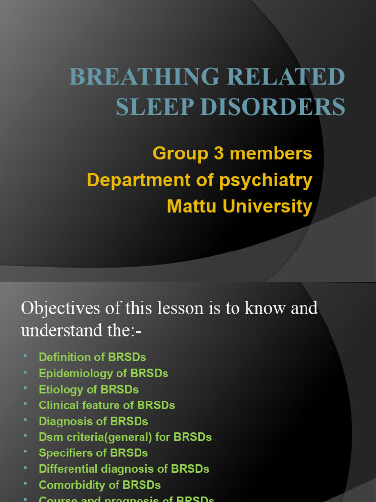 Understanding Breathing-Related Sleep Disorders | PDF | Sleep Apnea ...
