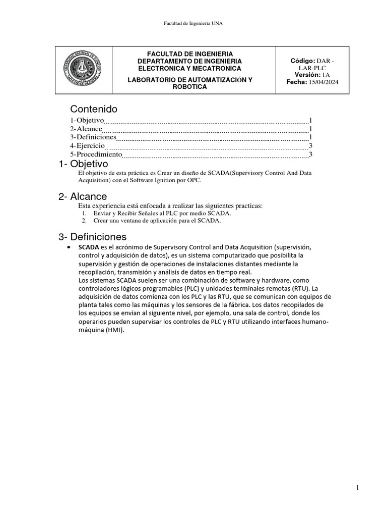 Practica SCADA | PDF | Scada | Ingeniería Informática
