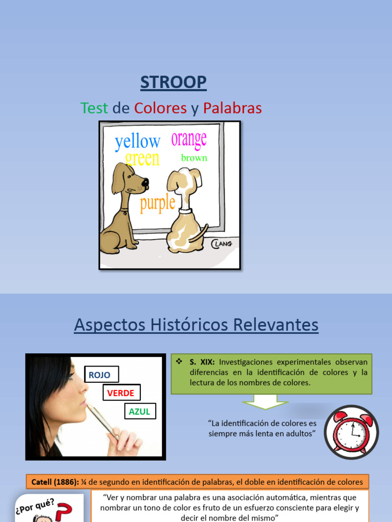 STROOP Test de Colores y Palabras | PDF | Verde | Azul